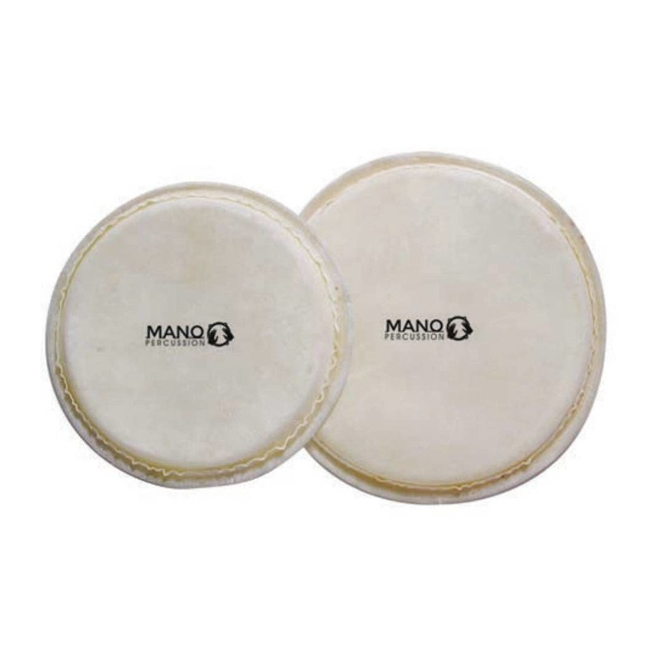 Mano Percussion TDH216 Replacement Bongo Heads 7" + 8" - Natural Hide
