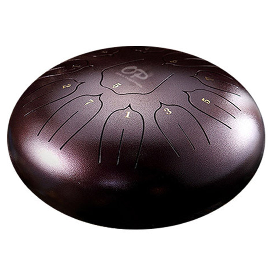 Opus Percussion 10" Metal 11-Note Lotus Carves Style Tongue Drum in Ch